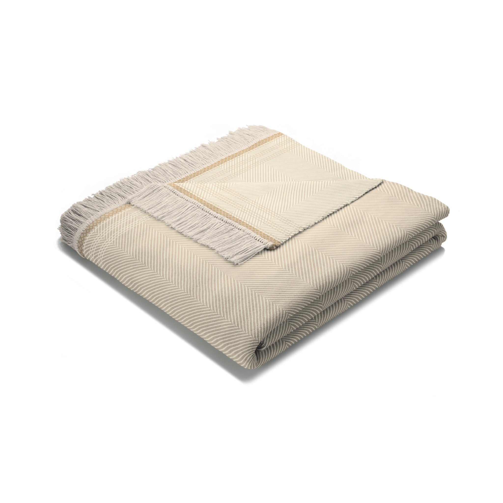 Biederlack Throw Border Twill Nat – Fitzgeralds Homevalue Dingle