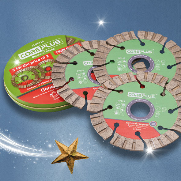 Coreplus 3 pce 115mm GP Hybrid Diamond Blade Set – Fitzgeralds ...