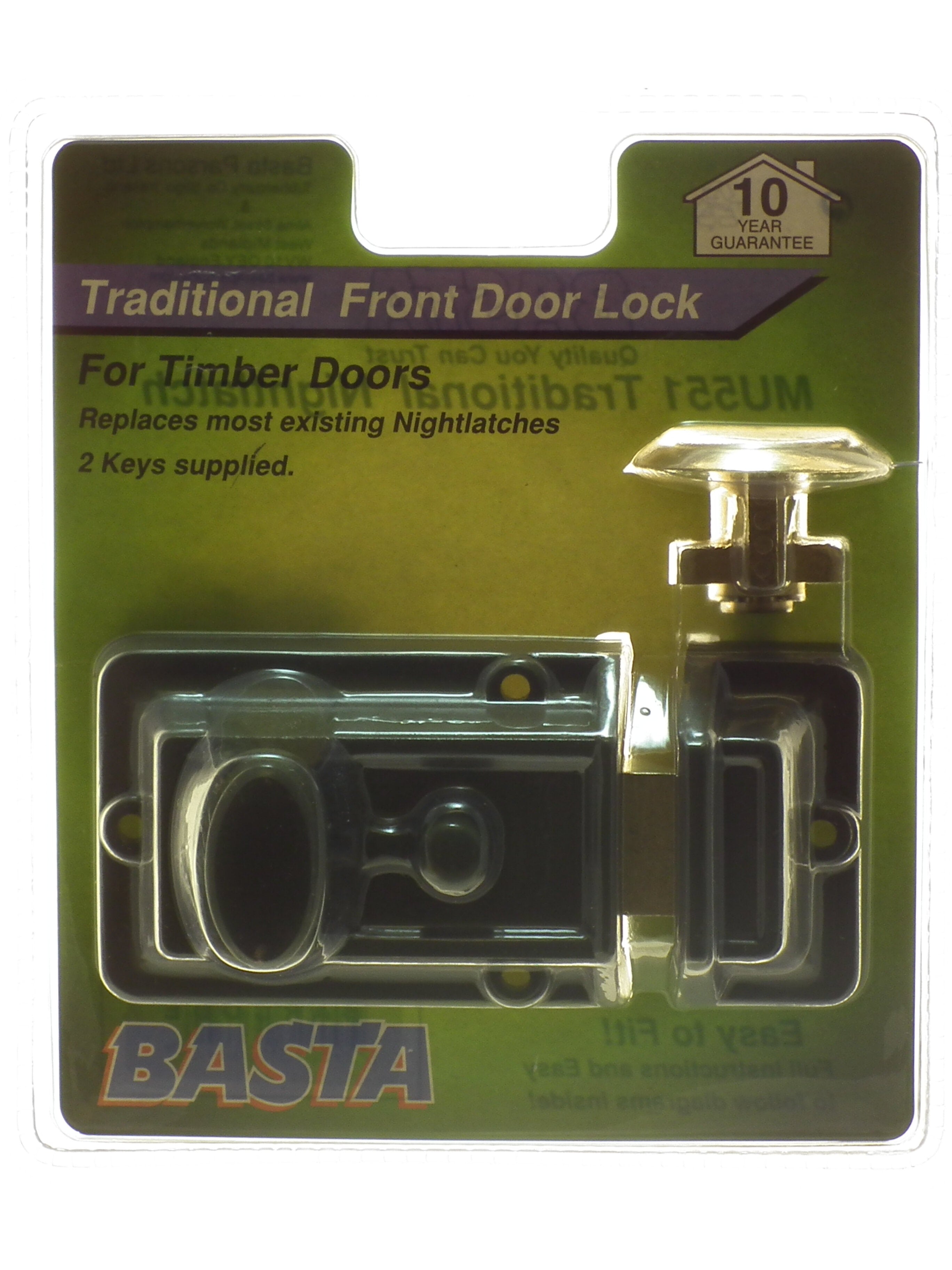 Basta Nightlatch c/w Brass Cylinder – Fitzgeralds Homevalue Dingle