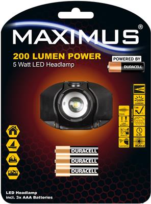 Maximus 200 Lumen Power 5W LED Headlamp – Fitzgeralds Homevalue Dingle